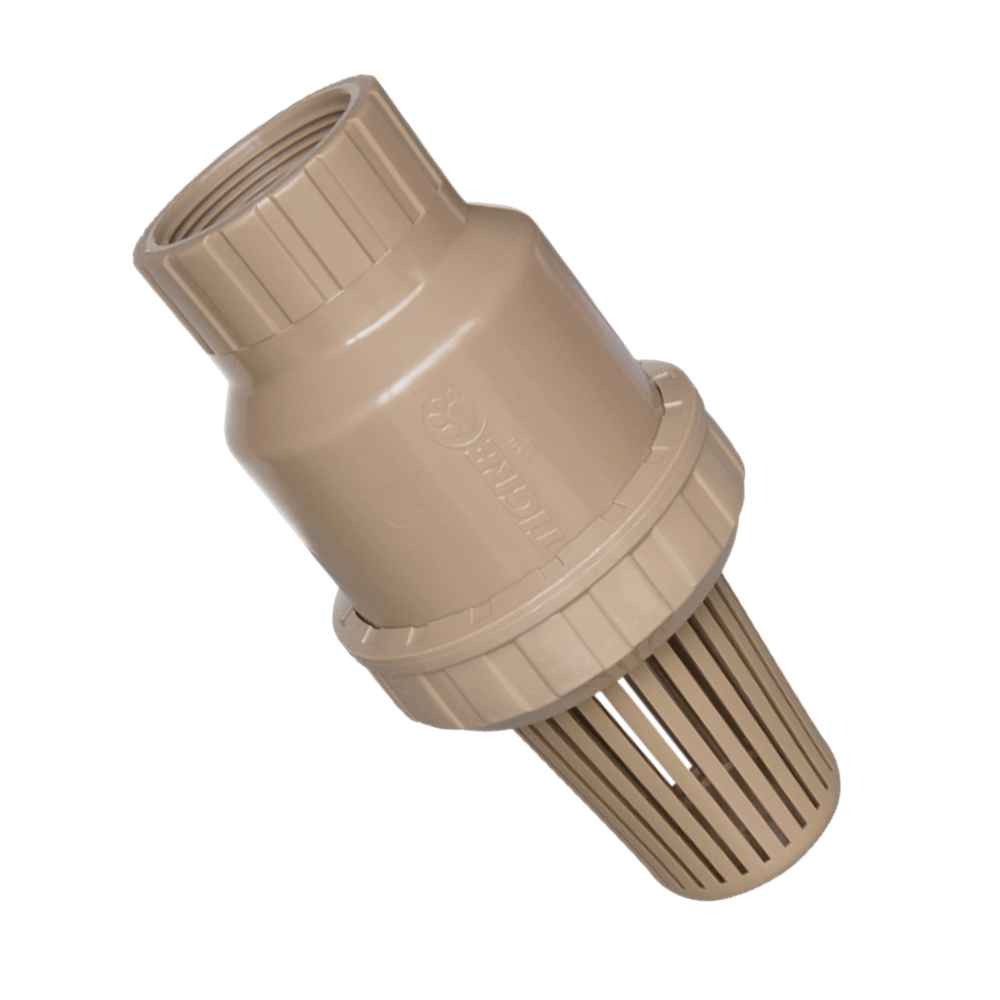 VALVULA CHECK PVC CANASTILLA ROSCA PVC 1"