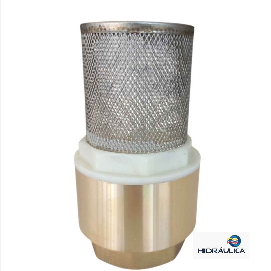VALVULA CHECK BRONCE + CANASTILLA INOXIDABLE 1"